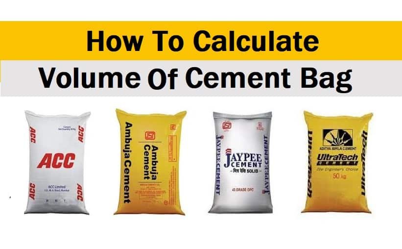 Volume Of Cement How To Calculate Volume Of Cement Bag In M3 Volume Of Cement How To Calculate Volume Of Cement Bag In M3